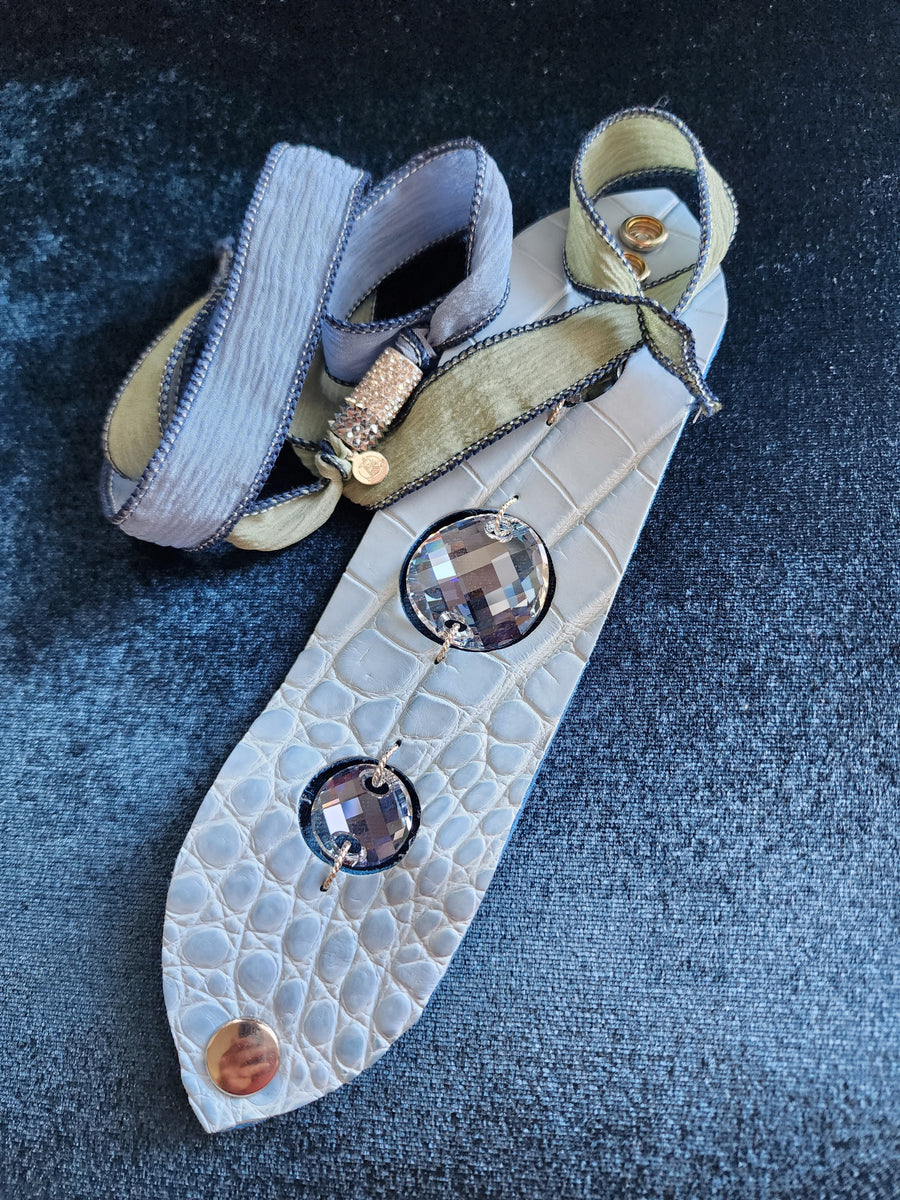 Glacier crystal leather cuff – Robert Palazzolo
